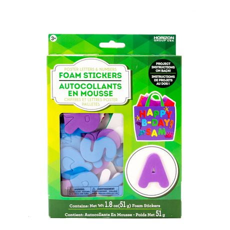 Horizon Group Usa Poster Letter & Number Foam Stickers | Walmart Canada