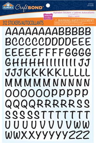 Craftbond Alphabet Stickers | Walmart Canada