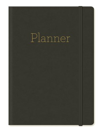Markings by C.R. Gibson Semi-Dated Bonded Leather Planner, Charcoal ...