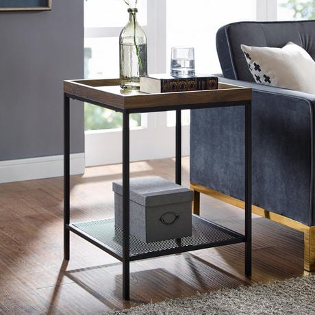 Click here for Manor Park Industrial Farmhouse Square Side Table... prices