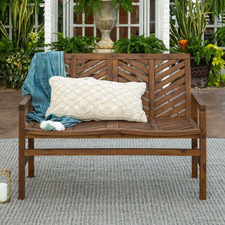 Click here for Manor Park Chevron Patio Wood Love Seat - Multiple... prices