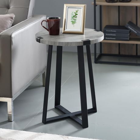 Click here for Manor Park Rustic Farmhouse Metal Wrap Side Table... prices
