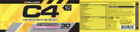 Cellucor C4 Original Pre Workout Powder, Energy Drink Supplement with ...