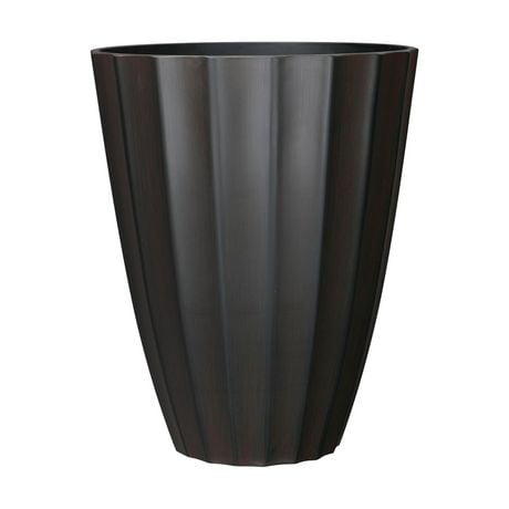Hometrends 16" Tall Fluted Planter, Bronze | Walmart Canada