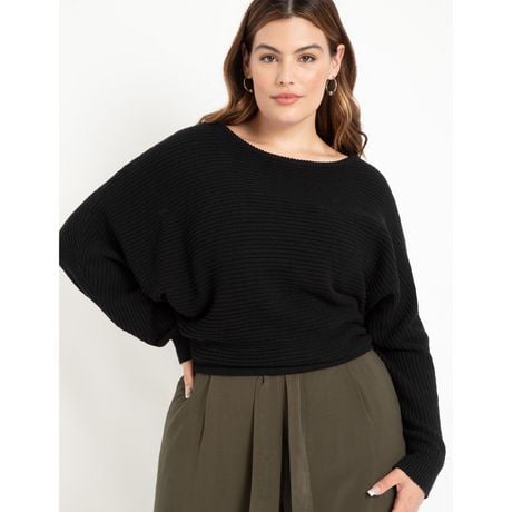 ELOQUII Elements Women's Plus Size Cropped Sweater | Walmart Canada