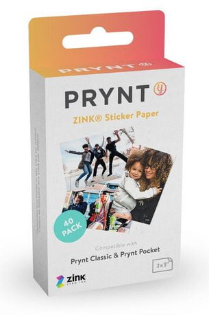 Fort International Prynt 2x3 inch ZINK Sticker Paper 40 sheets ...