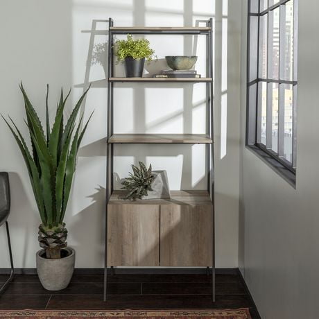 Click here for Manor Park 4 Shelf Industrial Wood Ladder Bookcase... prices