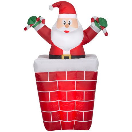 Animated Christmas Inflatable Santa in Chimney Top, Animated Christmas ...
