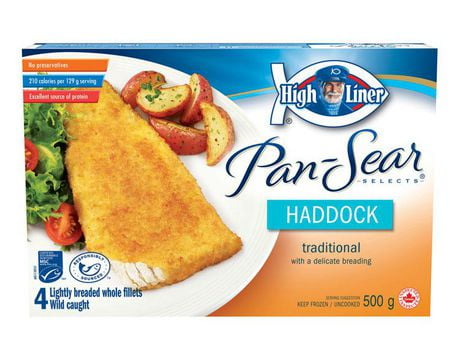 High Liner Pan-Sear Traditional Haddock Lightly Breated Whole Fillets ...