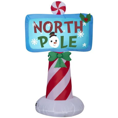 Christmas Inflatable North Pole Sign, Christmas Inflatable Pole ...