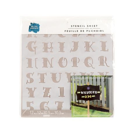 On the Surface Horizon Group USA Curly Alphabet Stencil Sheet - Walmart.ca