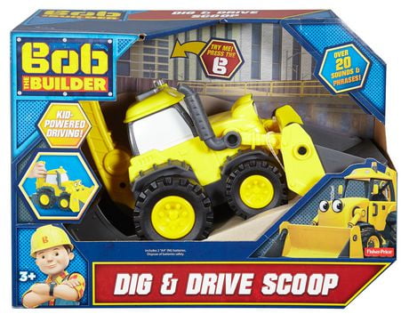 Fisher-Price Bob the Builder Dig & Drive Scoop Toy Vehicle | Walmart Canada