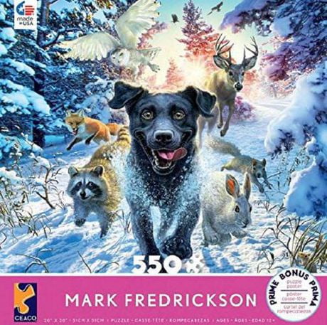 Click here for Ceaco: Mark Fredrickson - Black Lab Jigsaw Puzzle... prices