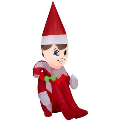 Christmas Inflatable Elf in the Shelf Hugging Candy Cane - Walmart.ca
