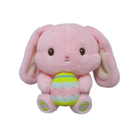 Way To Celebrate Easter Plush 12inch Large Pink Bunny Plush | Walmart ...