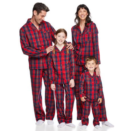 George Men's Notch Collar Pajamas 2-Piece Set | Walmart Canada