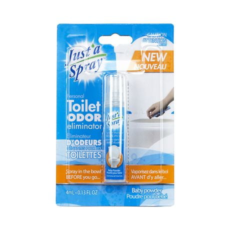 Just'a Spray Toilet Odor Eliminator, Baby Powder, 4 ml, Pre-Poop Spray ...