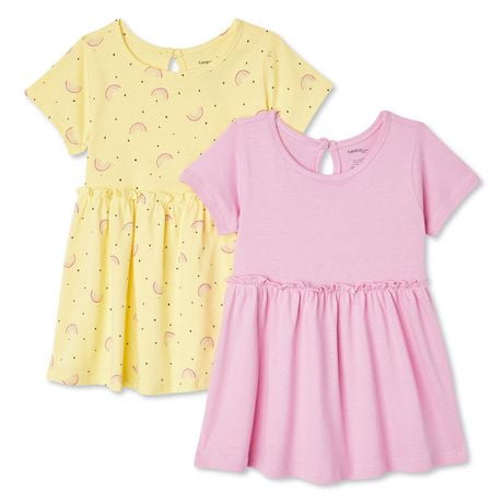 Click here for George Baby Girls Ruffle Waistband Dress 2-Pack Ye... prices