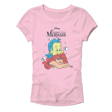 Disney Princess Ladies Little Mermaid and Flounder Relaxed Fit Tee ...