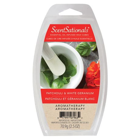 ScentSationals Scented Essential Oil Wax Cubes - Patchouli & White ...