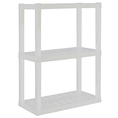 Hyper Tough 3-Tier Plastic Shelves, W30 x D14 x H39" Multipurpose Home ...