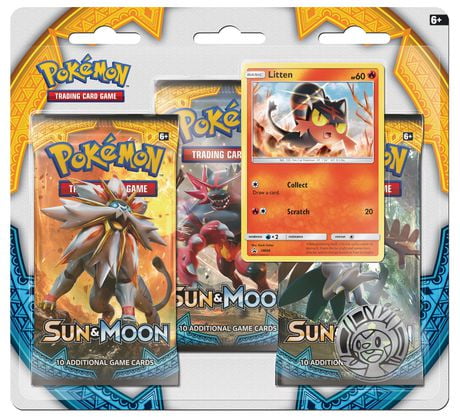Pokemon Pokémon Sun Moon 1 Dbl Litten Red Trading Cards, English Only ...