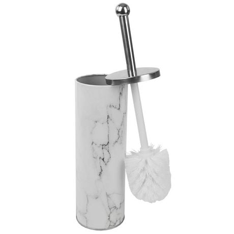 Click here for Home Basics Faux Marble Toilet Brush Set  White Wh... prices