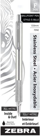 Click here for Zebra F-701 Stainless Steel Ball Point Pen Black prices