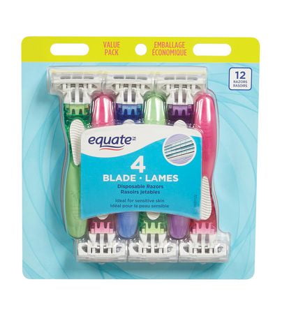 Equate 4 Blade Disposable Razors for Women, Value Pack | Walmart Canada
