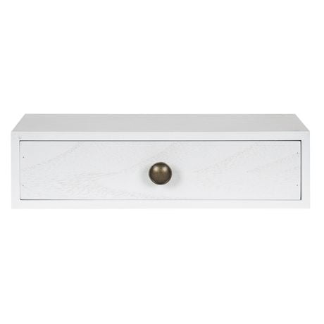 Hometrends 1 Drawer Floating Shelf White - Walmart.ca
