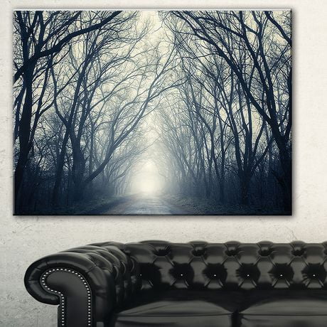 Click here for Design Art Dark Autumn Forest In Fog Modern Photog... prices