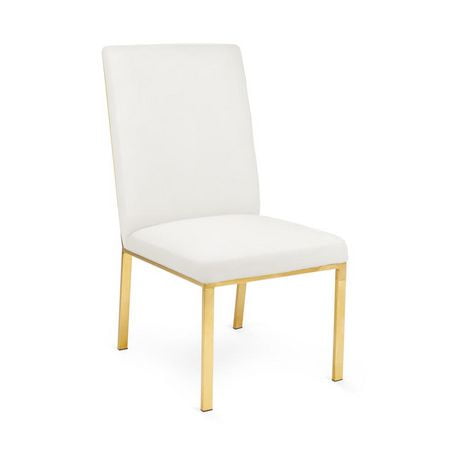 Home Gear Set of 2 Gold Frame Hexagonal Back Dining Chair - Walmart.ca