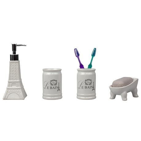 Click here for Home Basics Le Bain Paris Eiffel Tower 4 Piece Cer... prices