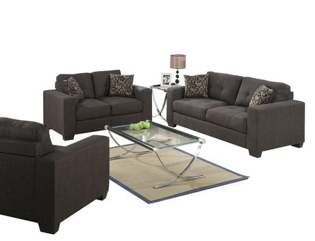 Click here for Topline Home Furnishings Dark Grey Accent Chair Da... prices