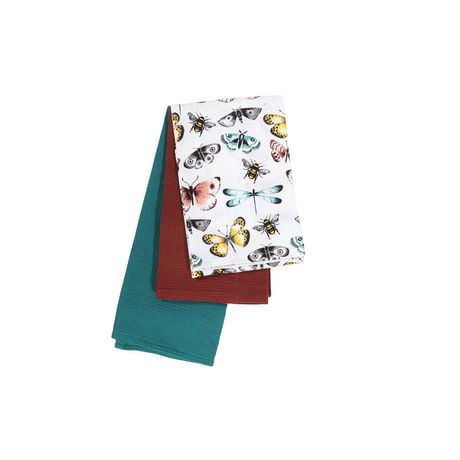 Kitchen Towel (Set Of 3 Pcs) (Butterfly) - Walmart.ca