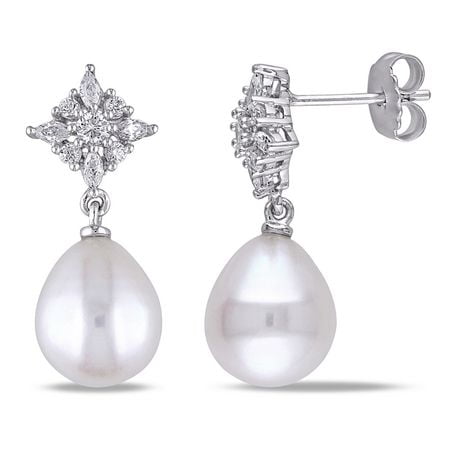 Click here for Miabella 9-9.5Mm Cultured Freshwater Pearl And 1/3... prices