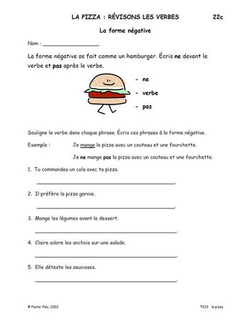 The Fsl Classroom La Pizza French Reproducible Teaching Activities ...