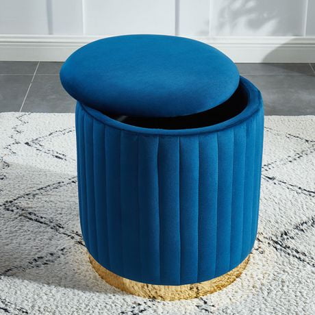 Click here for Ih Casa D Cor Charlotte Velvet Round Ottoman With... prices