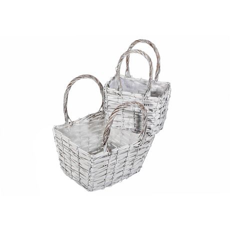Click here for Ih Casa D Cor 2Pc Nesting Wicker Planter With Hand... prices