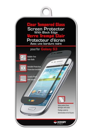 Black Edge Tempered Glass Screen Protector - Samsung S3 | Walmart Canada