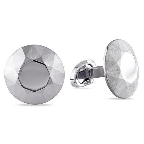 Click here for Asteria Stainless Steel Domed Design Cufflinks Whi... prices
