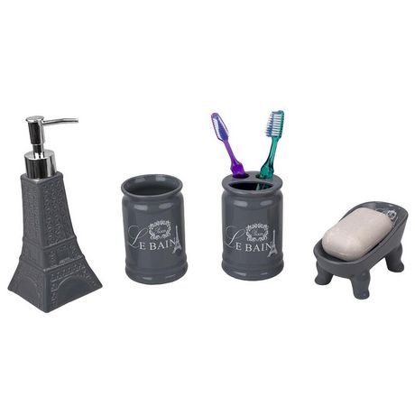 Click here for Home Basics Le Bain Paris Eiffel Tower 4 Piece Cer... prices