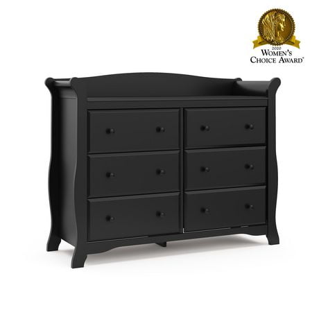 Click here for Storkcraft Avalon 6-Drawer Double Dresser Black prices