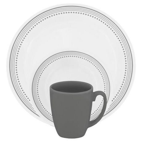 Click here for Corelle Mystic Grey Dinnerware Set 16Pc Grey prices