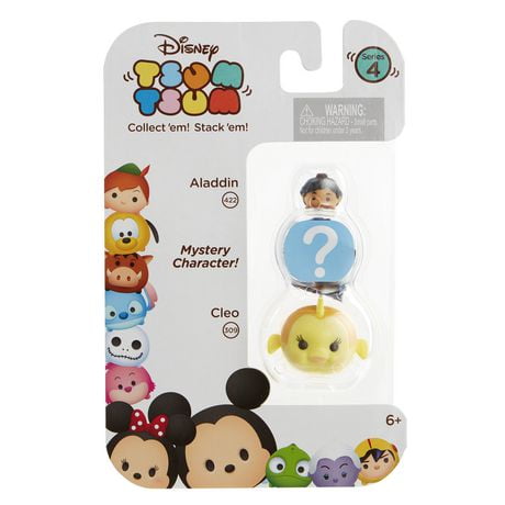 Disney Tsum Tsum Cleo/Mystery Figure/Aladdin 3 Pack Figures | Walmart ...
