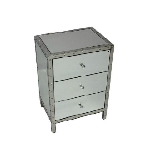 Click here for Plata D Cor Import Inc Sicom Nightstand Silver prices