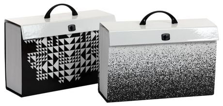 Click here for Fashion 19 Pkt Case File - Black And White Black/W... prices