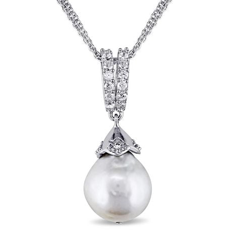Click here for Miabella Cultured Freshwater Pearl And Cubic Zirco... prices