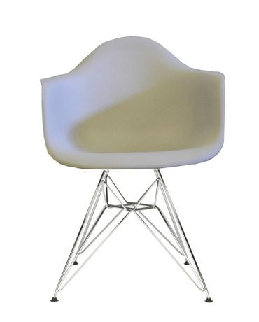 Bucket Chair in Beige Color with Chrome Legs for Adults | Walmart Canada