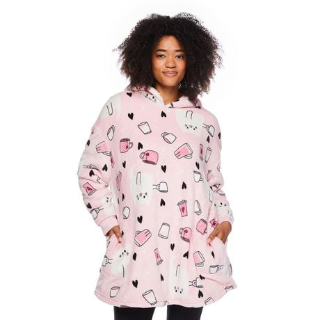 No Boundaries Women's Long Sleeve Plush Snuggie - Walmart.ca